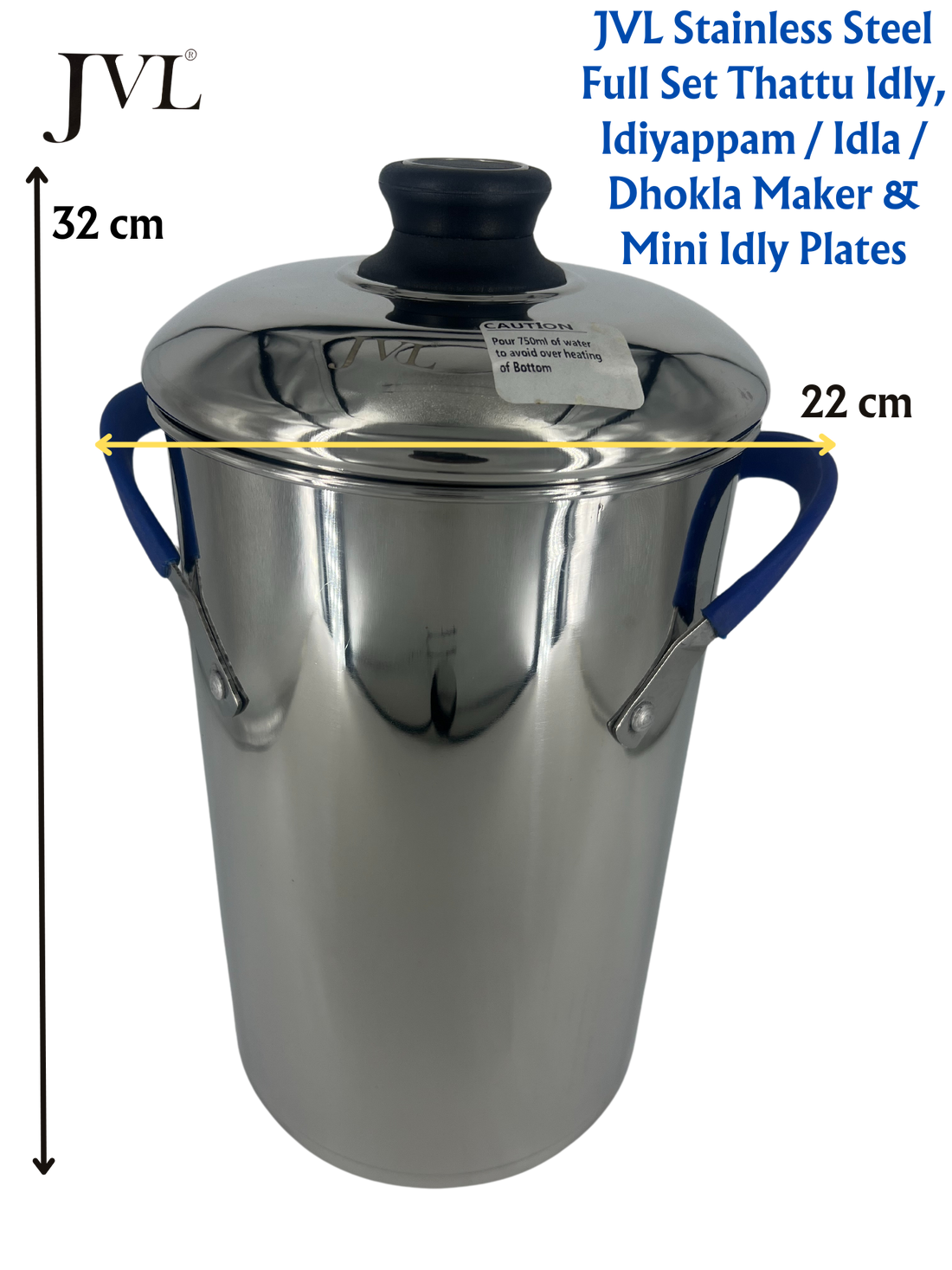 JVL Stainless Steel Full Set Thattu Idly, Idiyappam / Idla / Steamer ...