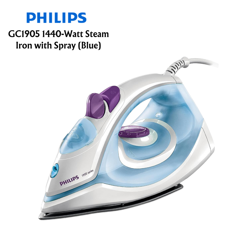 Philips GC1905 1440-Watt Steam Iron with Spray (Blue) – Surana Sons